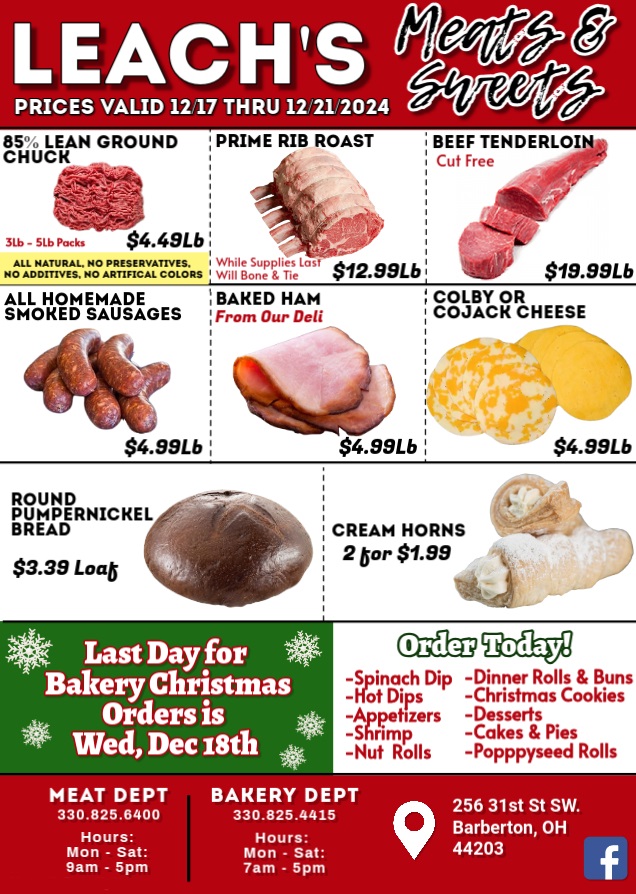 This Week’s Ad – Leach's Meats and Sweets – Meat, Bakery, and Catering ...