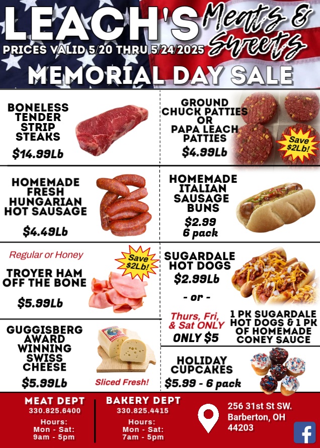 This Week’s Ad – Leach's Meats and Sweets – Meat, Bakery, and Catering ...